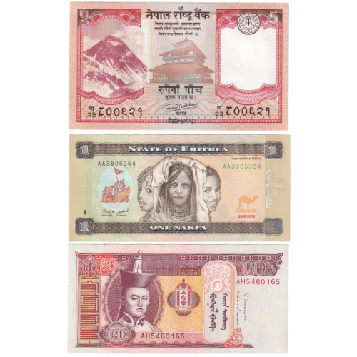 3 notes set of Nep man era Uncirculated – SCOINS INDIA