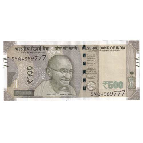 India 2024 500 Rupees UNC 5MQ*569777 Banknote – SCOINS INDIA