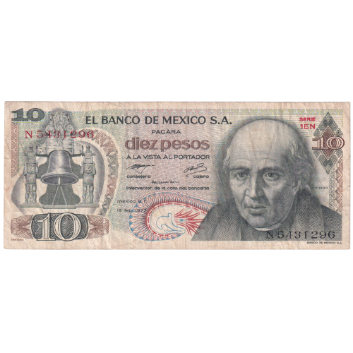 Mexico 1977 10 Pesos N 5431296 – SCOINS INDIA